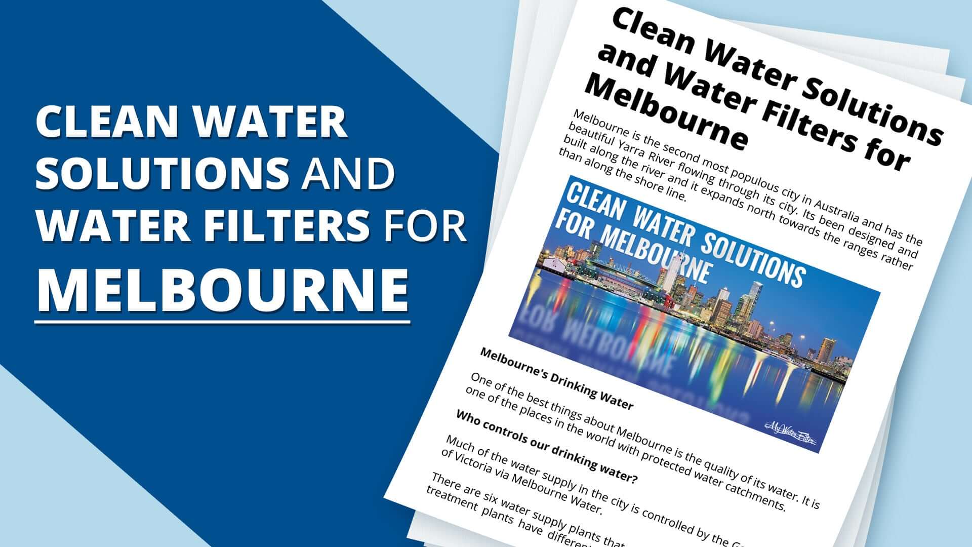 Clean Water Solutions and Water Filters for Melbourne | Blog