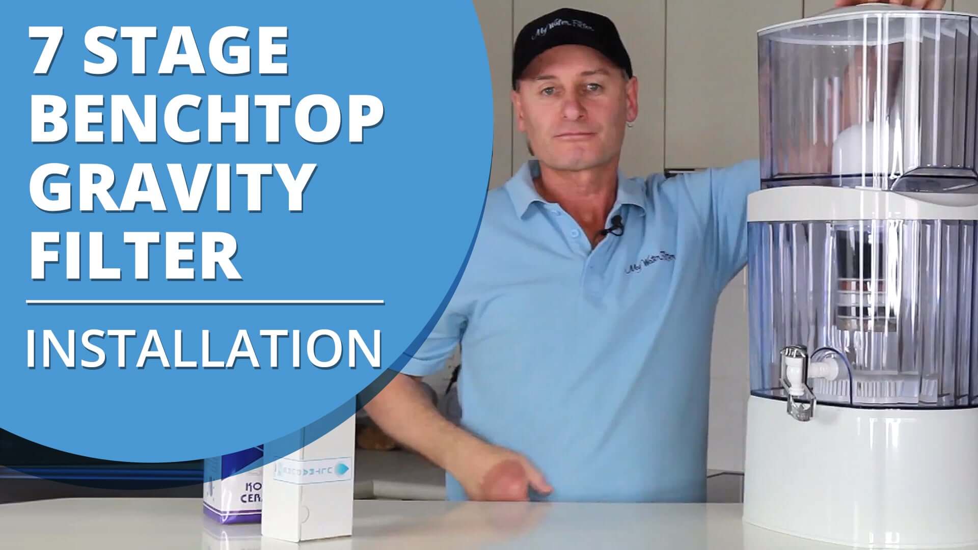 Installing the 7 stage Multi Use pH Elevation Benchtop Water Filter